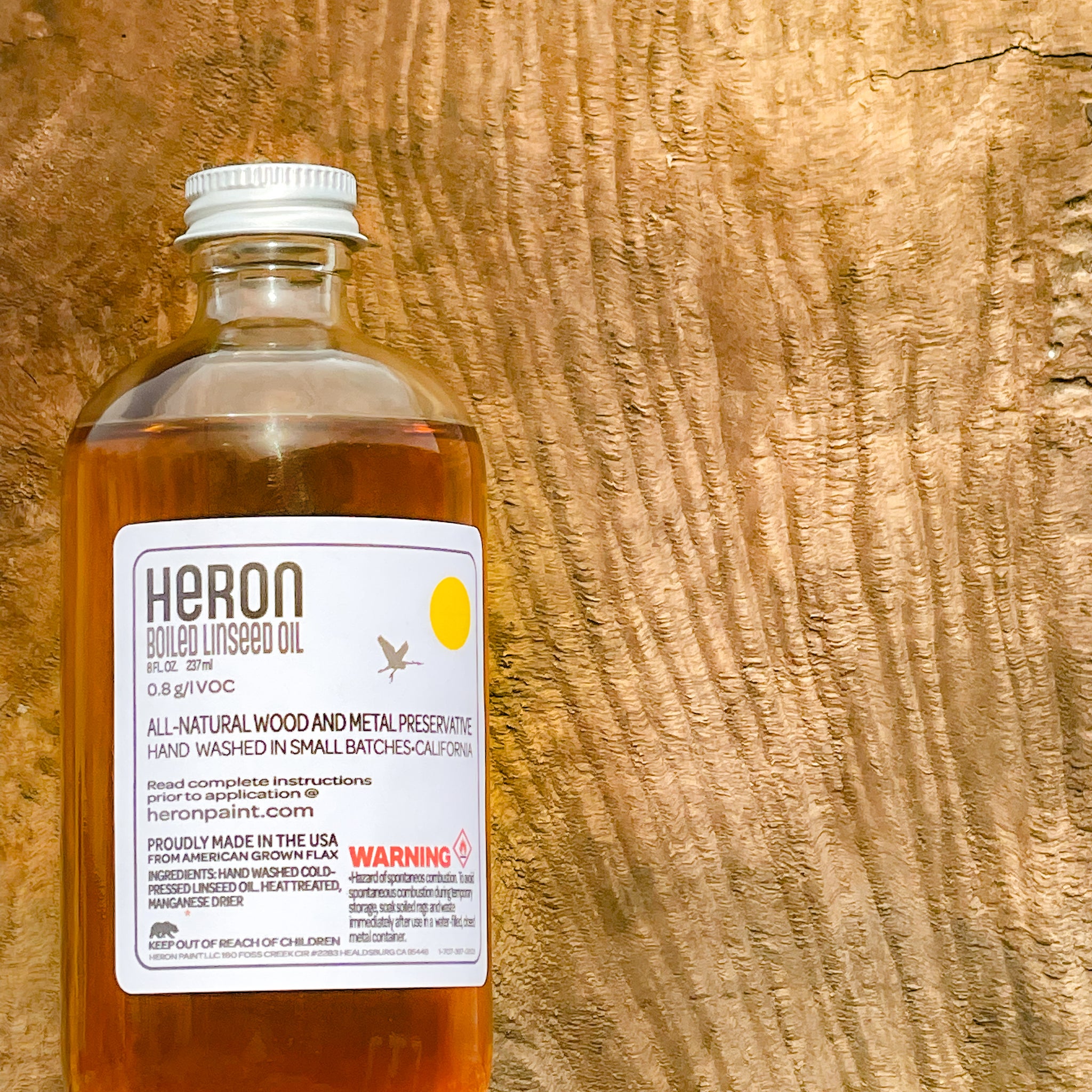 Boiled Linseed Oil - Made from American grown flax. – Heron Linseed Oil ...