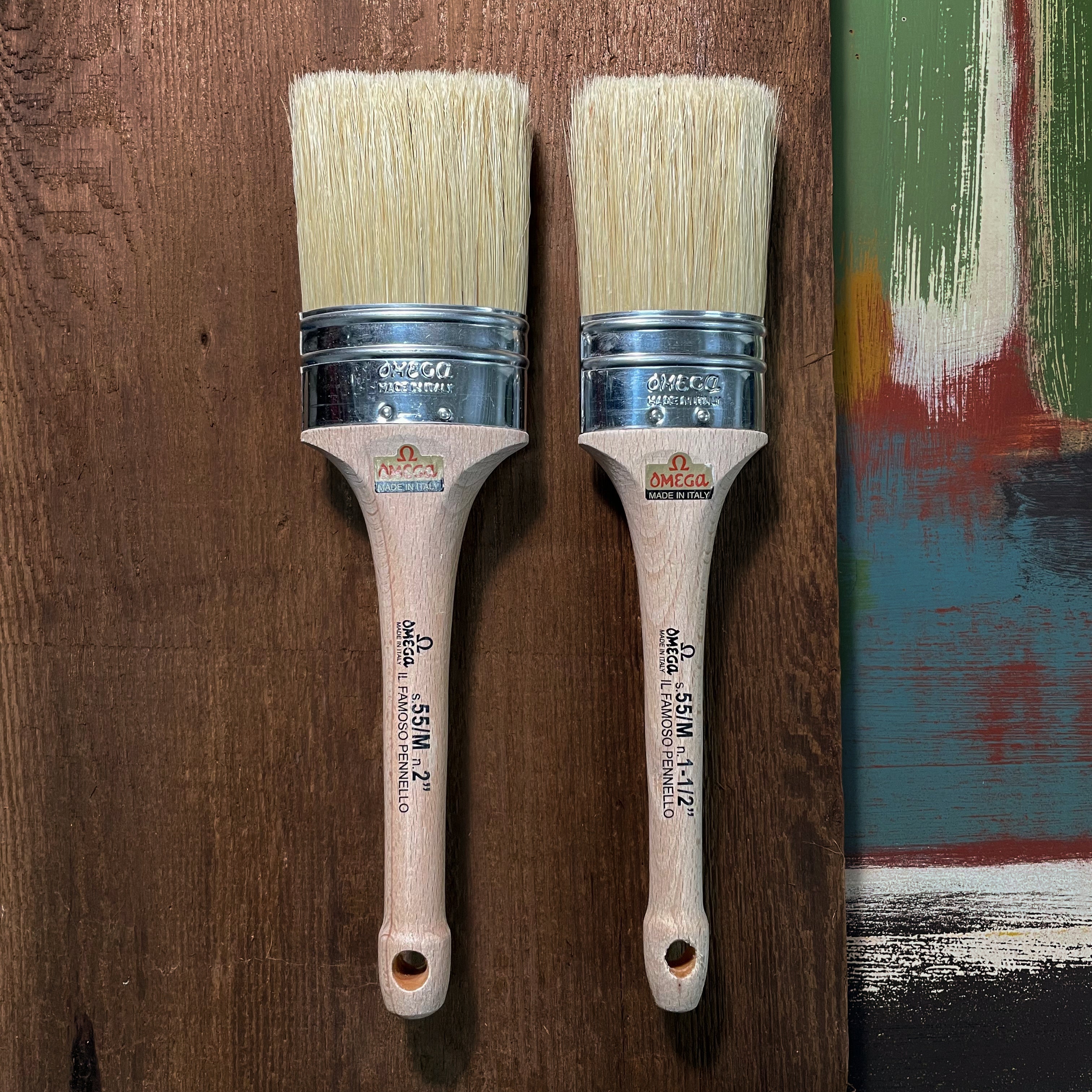 Oval paint brush: ideal for linseed oil paint. Omega Lily Oval (S55 ...